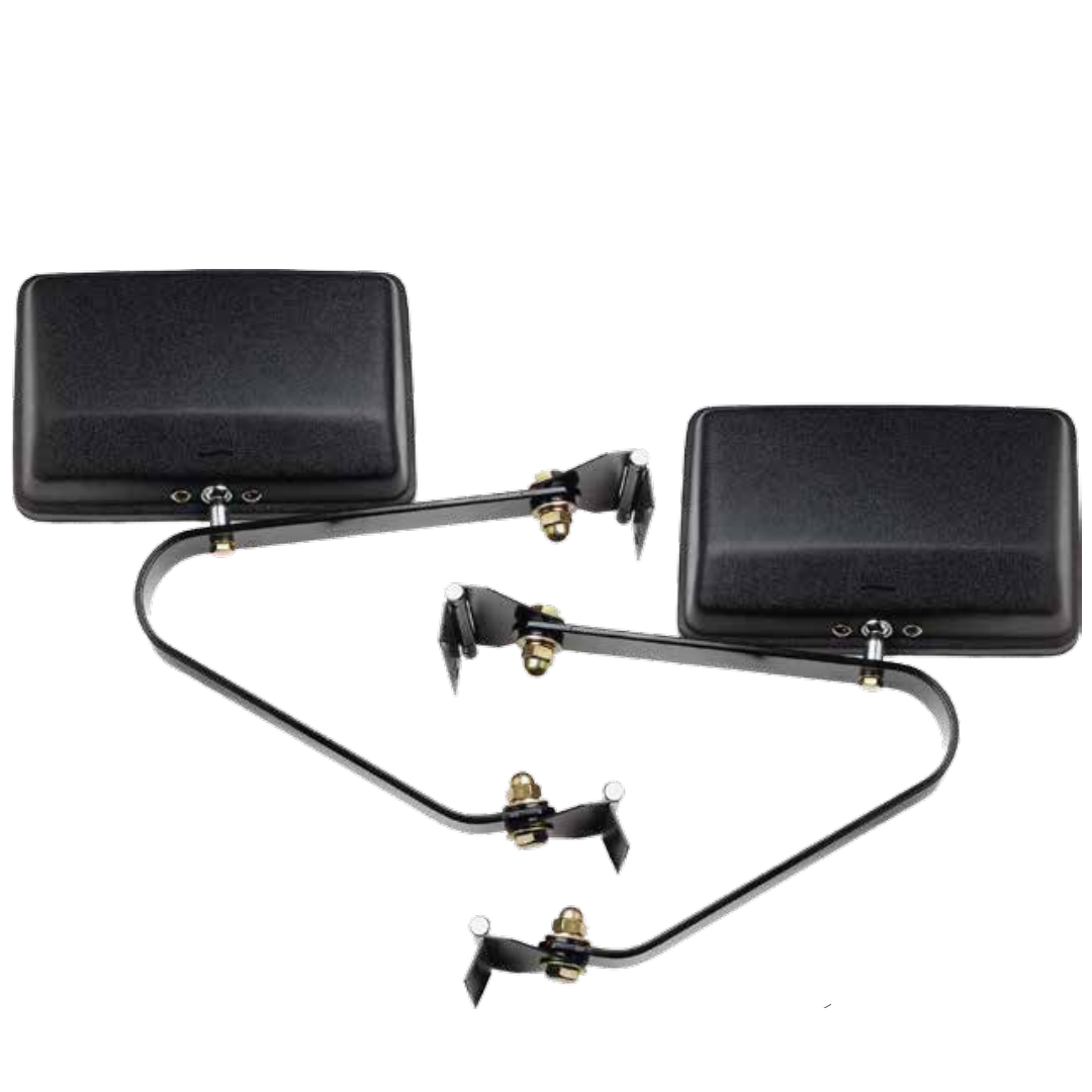 BRITAX MIRROR HEADS - FLAT GLASS BLACK PLASTIC MOUDLED MIRROR HEAD - P ...