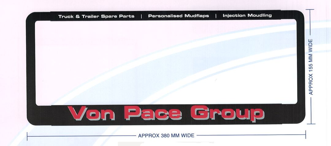 CUSTOMISED NUMBER PLATE FRAMES – Von Pace Group