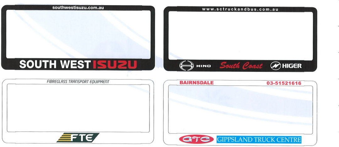 CUSTOMISED NUMBER PLATE FRAMES – Von Pace Group
